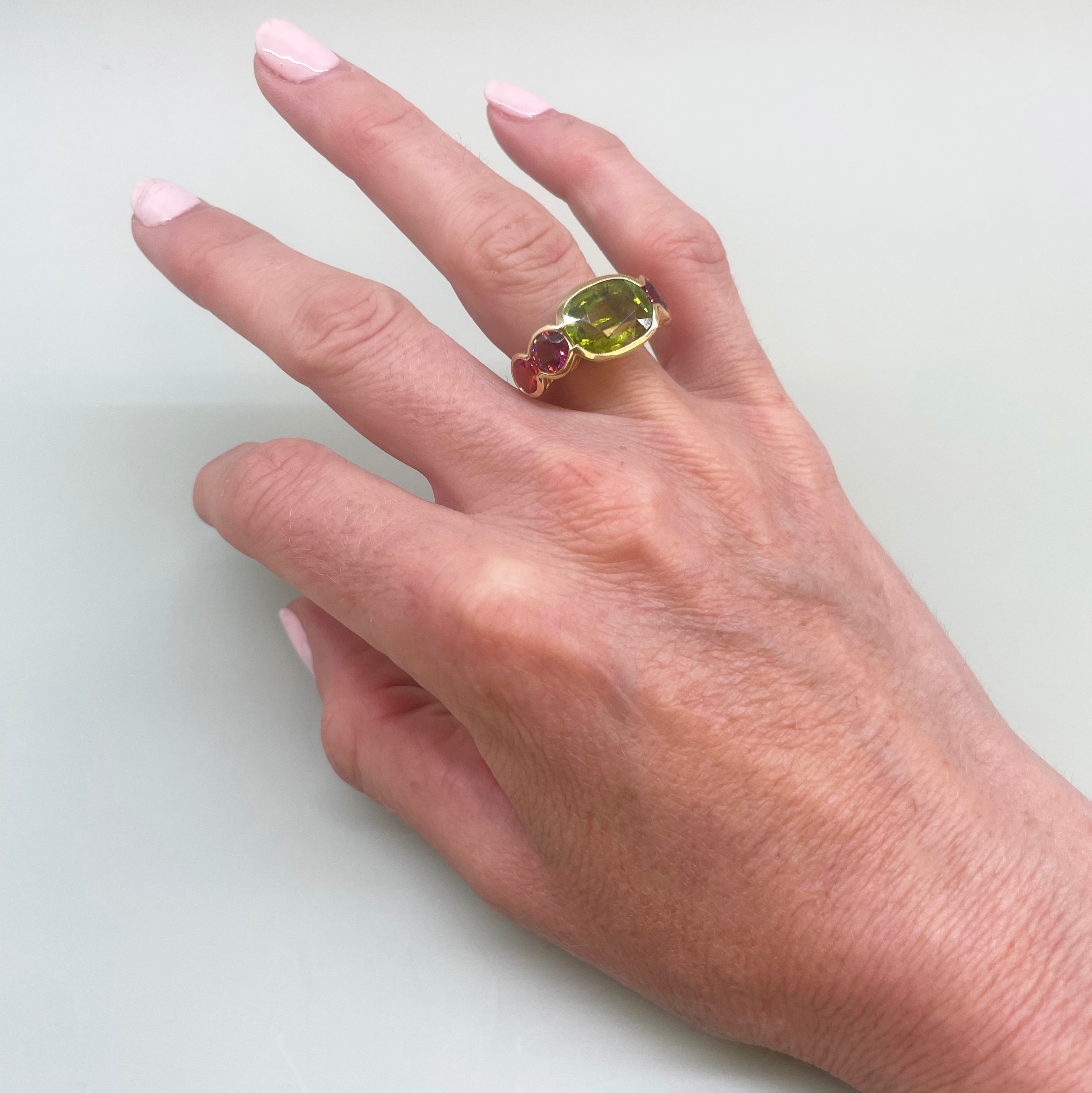 Five Stone Scallop Ring