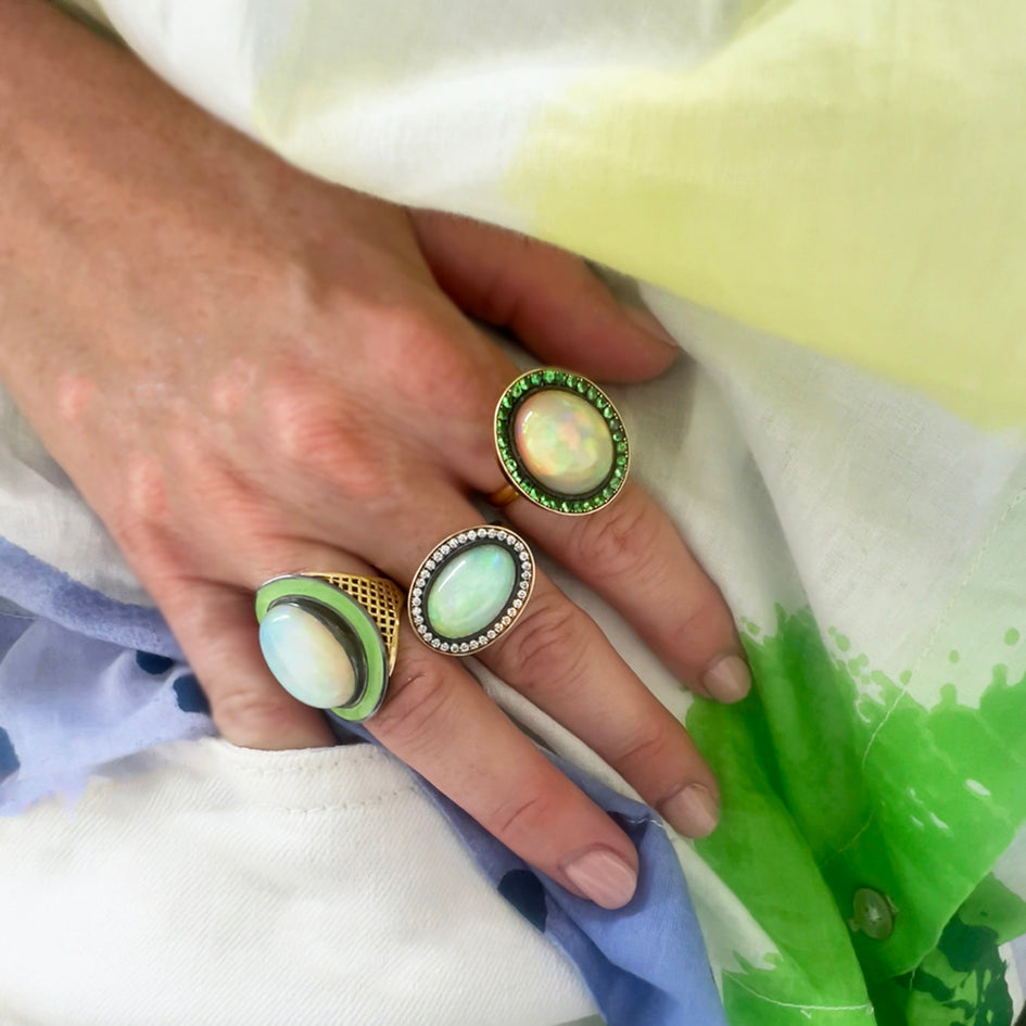 Five Stone Scallop Ring