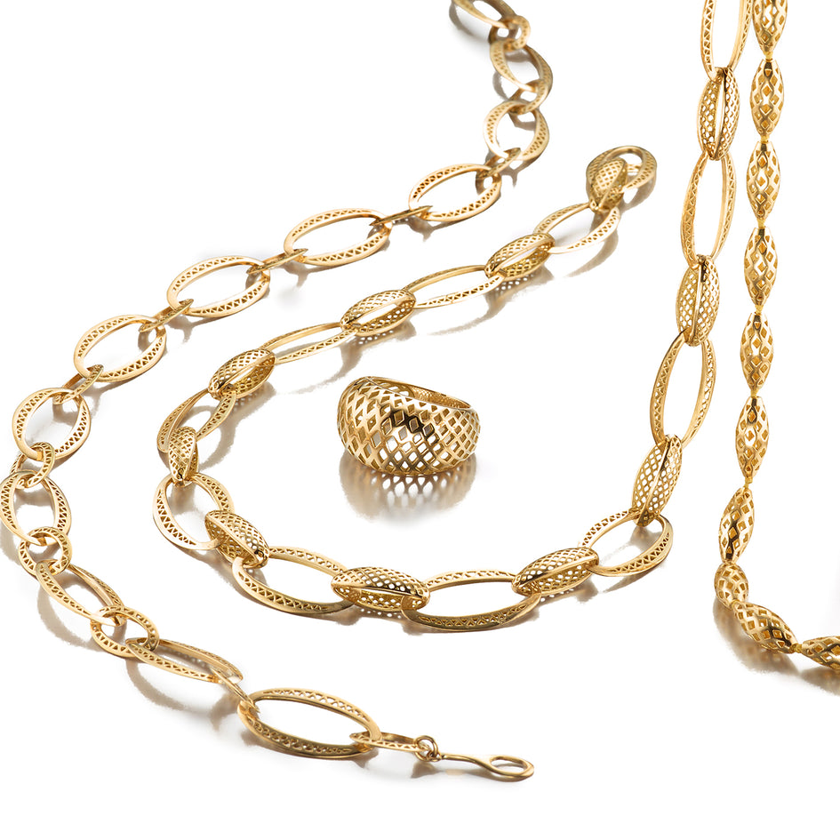 Five Stone Scallop Ring